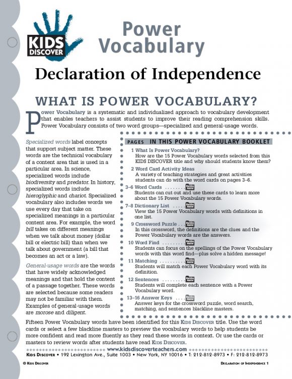 Declaration of Independence - Kids Discover