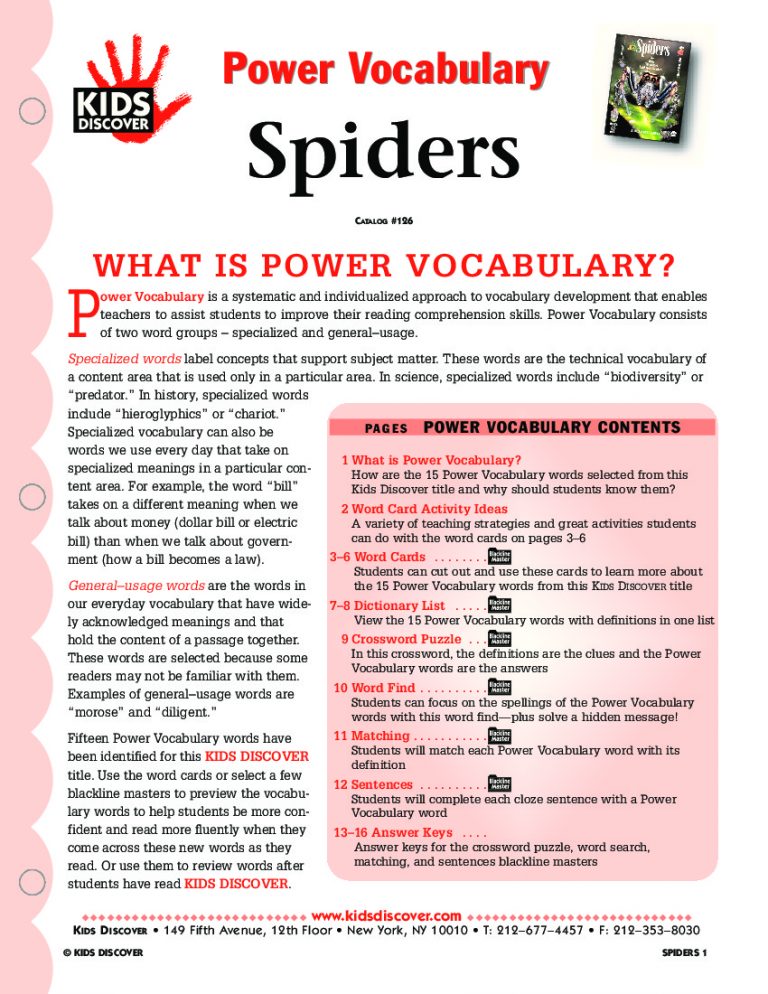 Spiders - Kids Discover