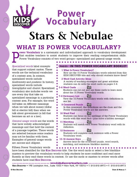 Stars & Nebulae - Kids Discover