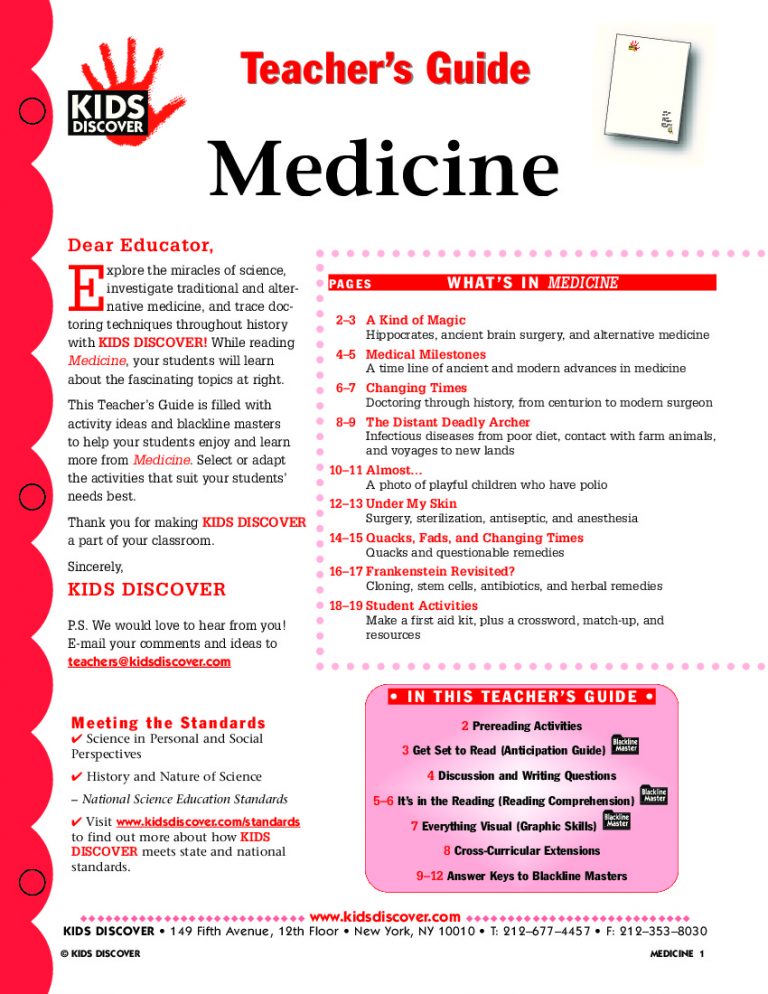 Medicine - Kids Discover