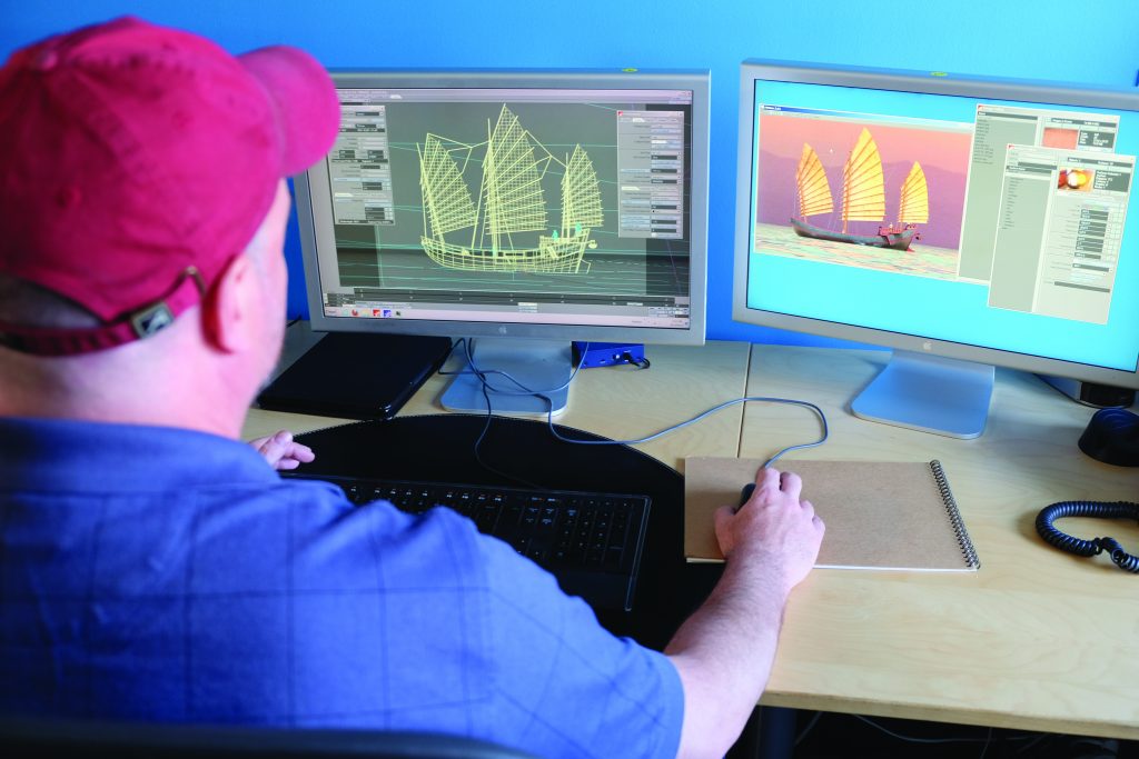 Lead Animator Ed Gabel puts the final touches on a custom 3D model for ...