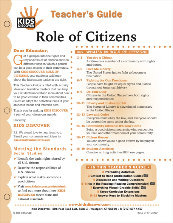 Role of Citizens - Kids Discover