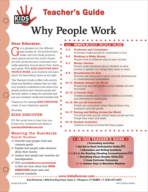 Why People Work - Kids Discover