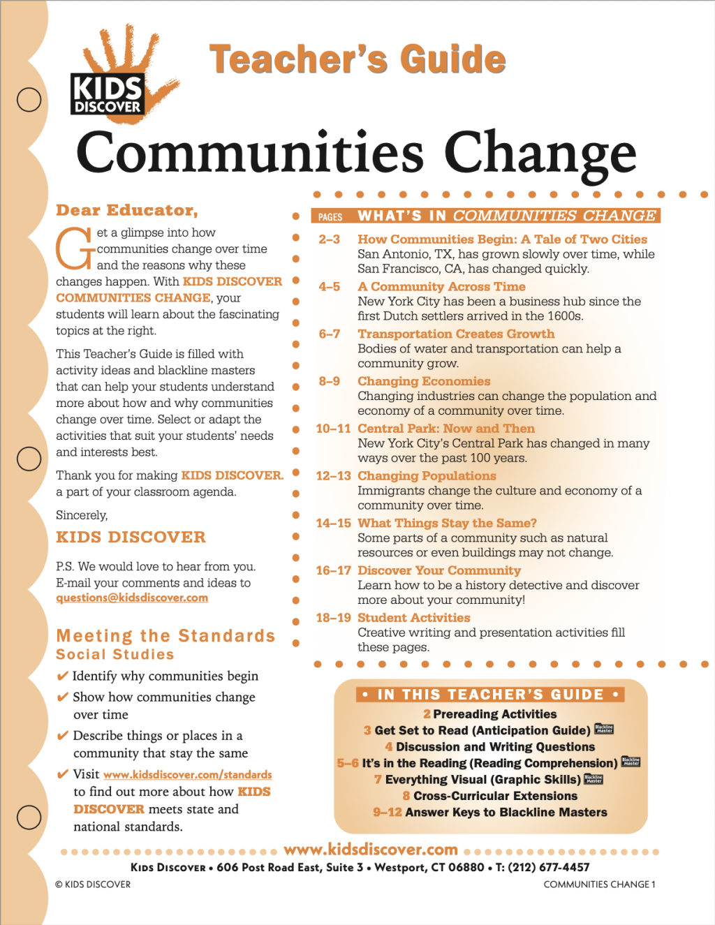 Communities Change - Kids Discover
